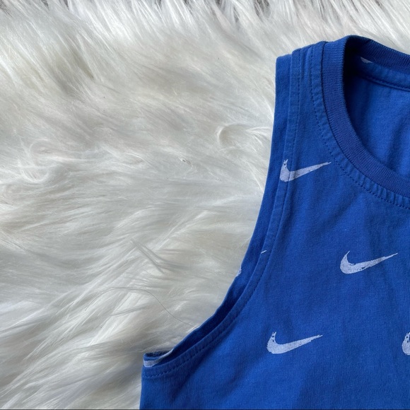 Nike | Tops | Nike Cropped Tank Top Swoosh Check Mark Logo | Poshmark